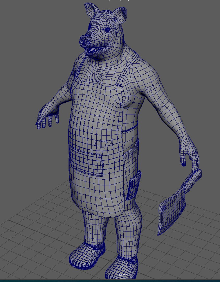 Pig Humanoid 3D model - TurboSquid 1743180
