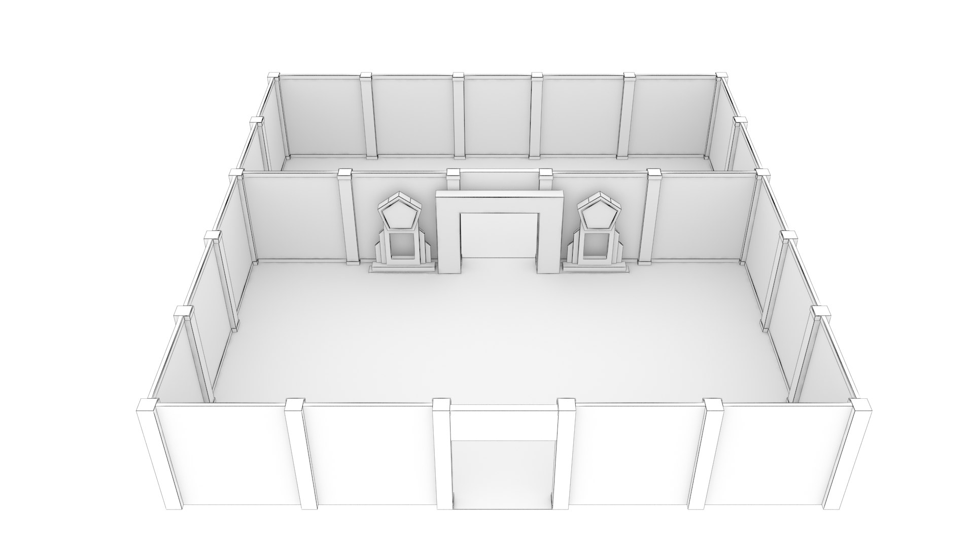 3D Gate Entrance In Lobby Room - TurboSquid 1926926