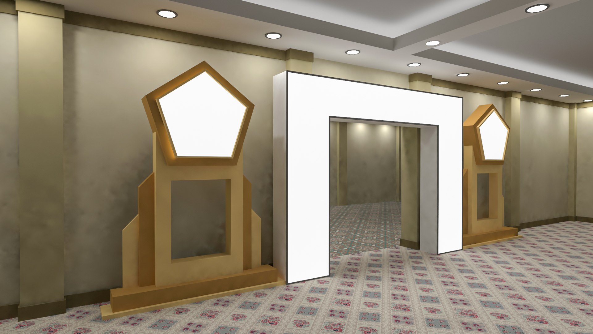 3D Gate Entrance In Lobby Room - TurboSquid 1926926