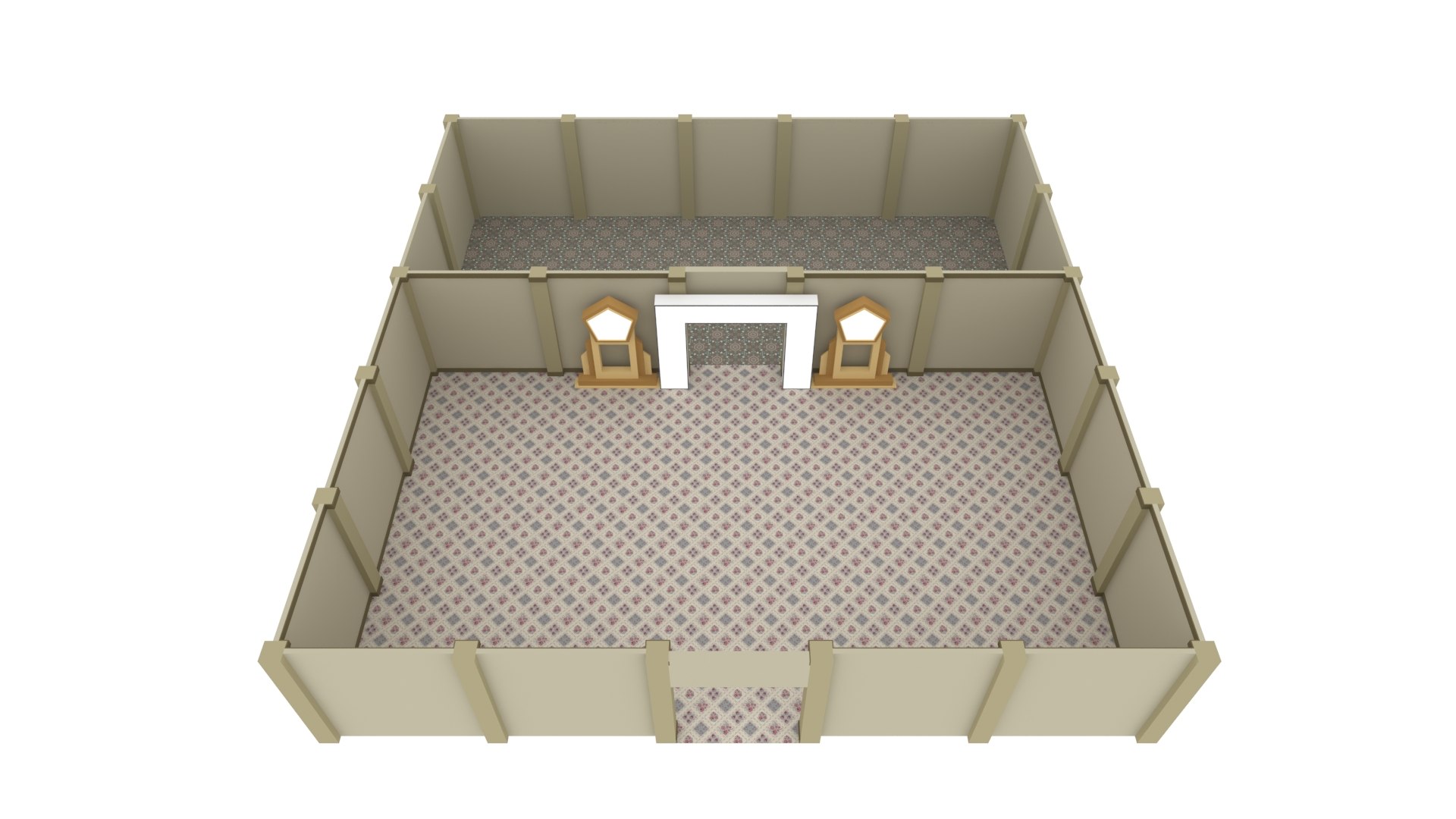 3D Gate Entrance In Lobby Room - TurboSquid 1926926