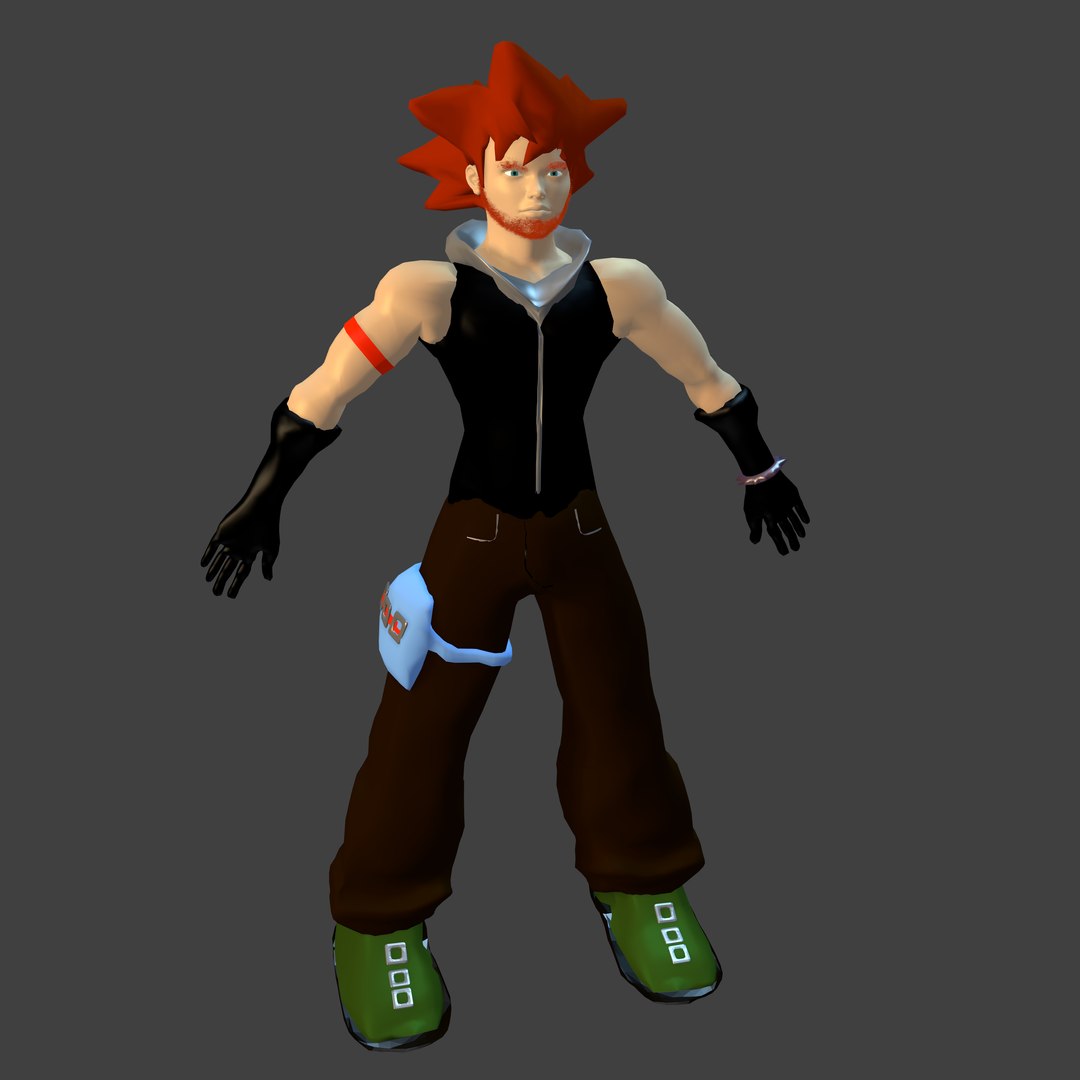 Man Red Hair 3d Model