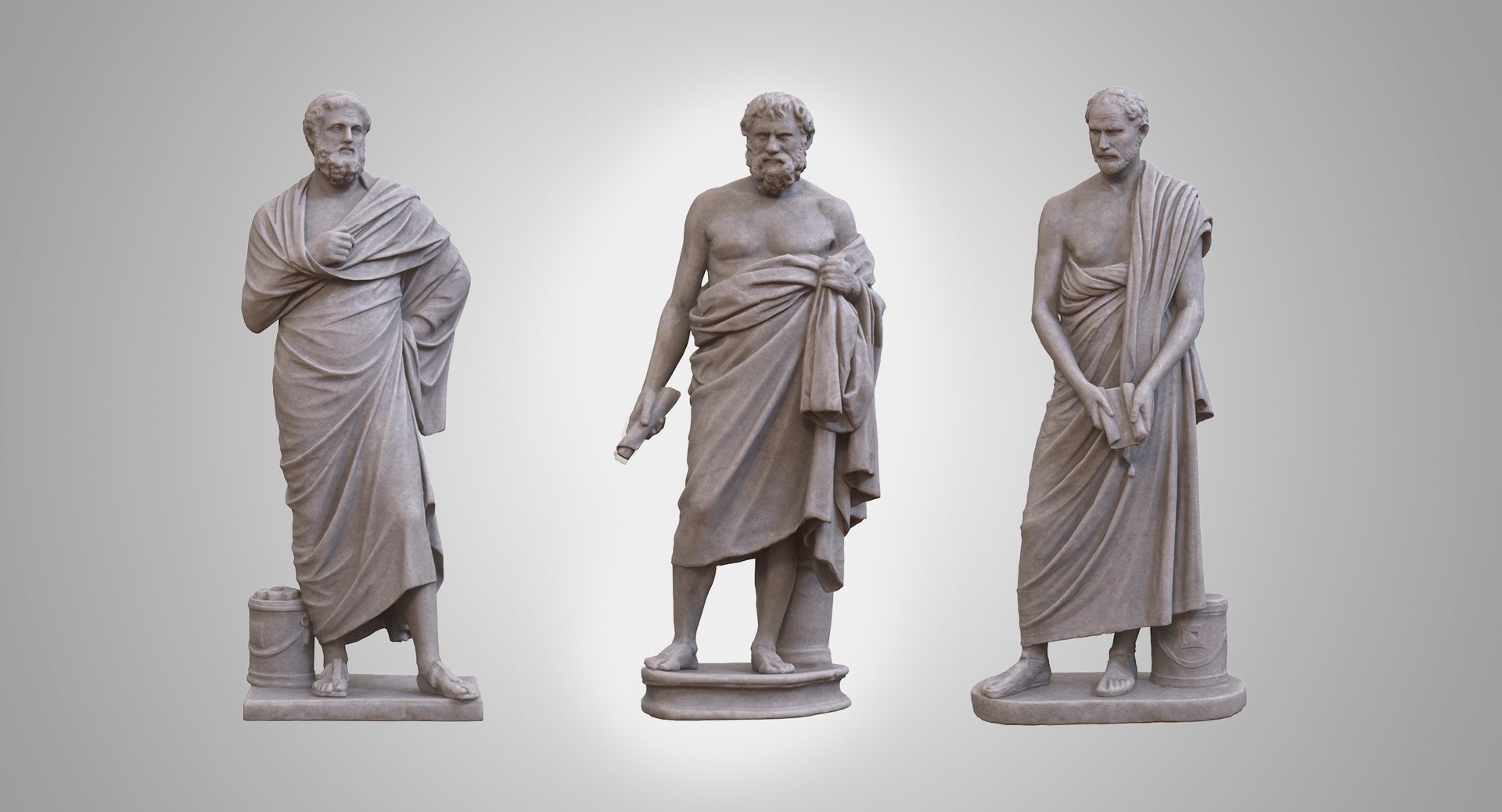 Philosopher Statue Collection 1 3D Model - TurboSquid 2046841