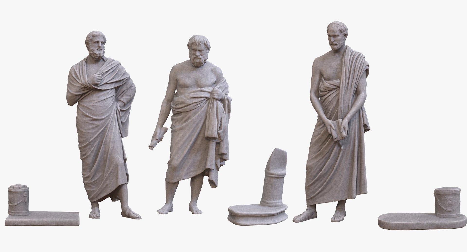 Philosopher Statue Collection 1 3D Model - TurboSquid 2046841