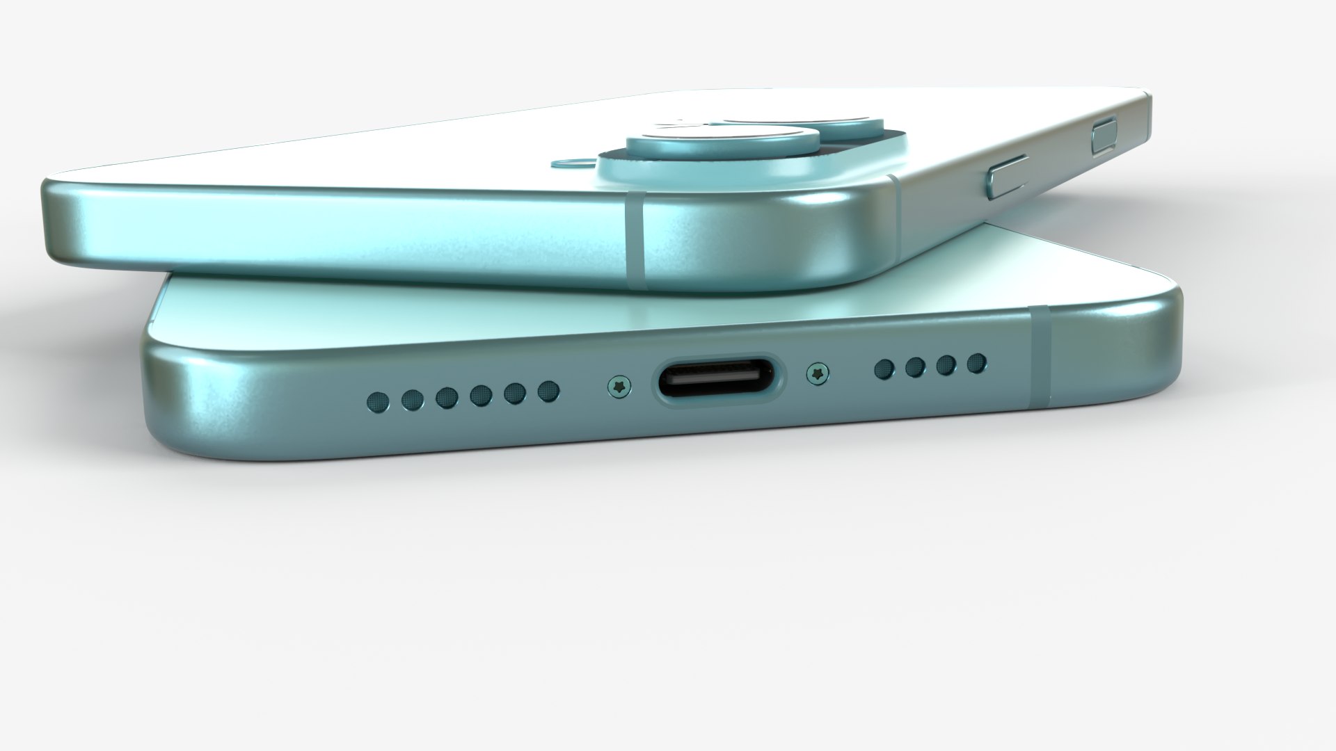 3D Model Apple IPhone 16 And 16 Plus Teal - TurboSquid 2280882