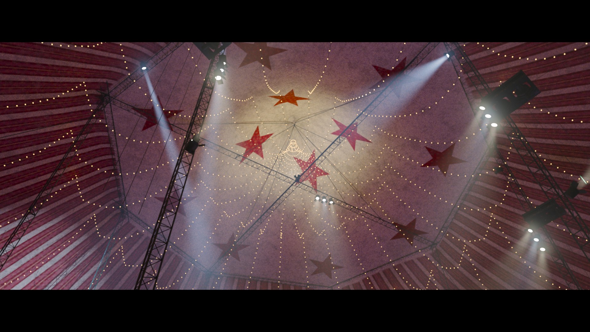 3D Circus Environment Interior And Exterior With Animated Crowd ...