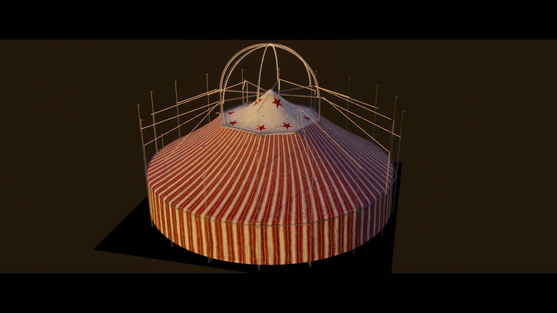 3D Circus Environment Interior And Exterior With Animated Crowd ...