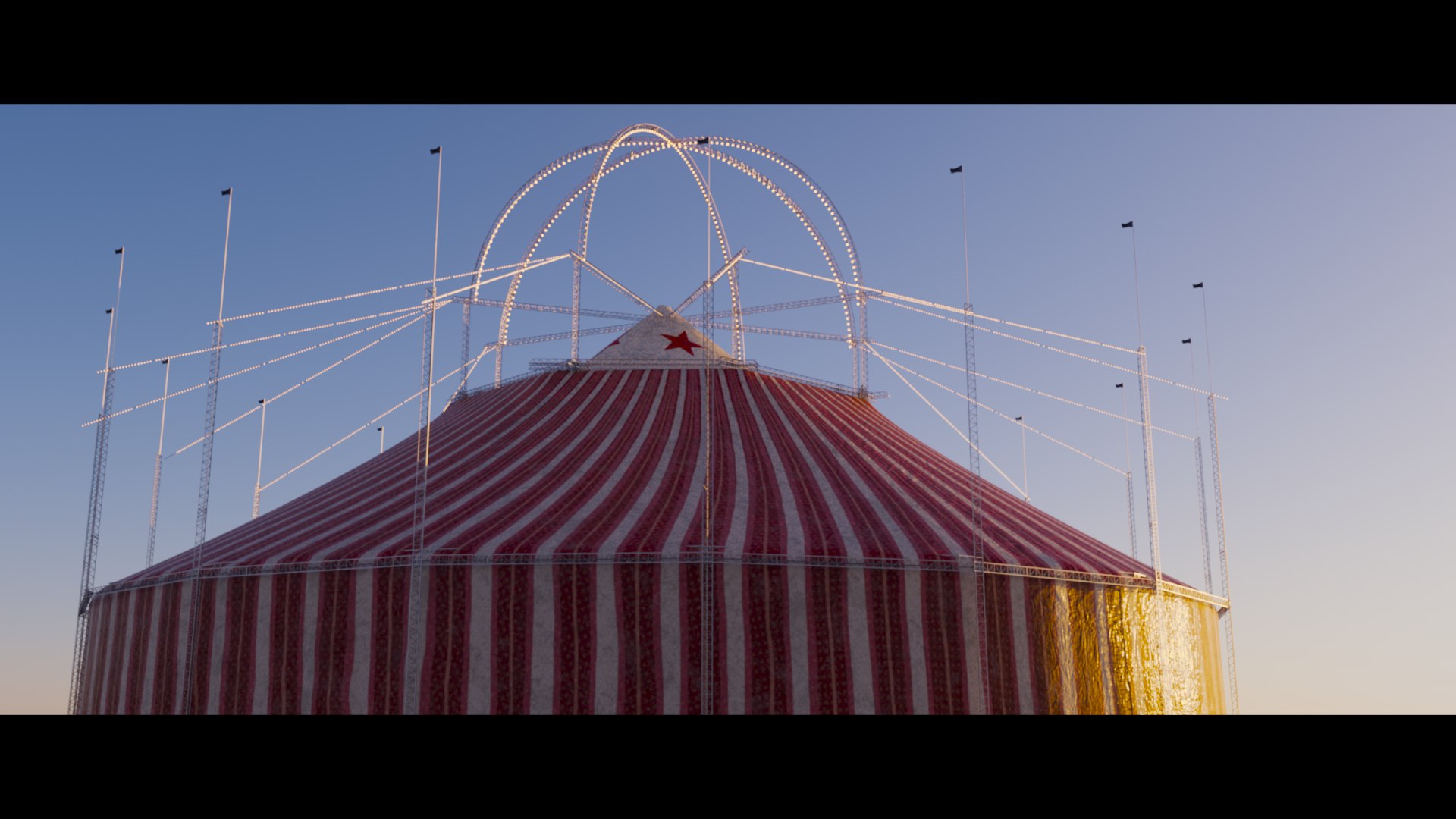 3D Circus Environment Interior And Exterior With Animated Crowd - TurboSquid 2115078