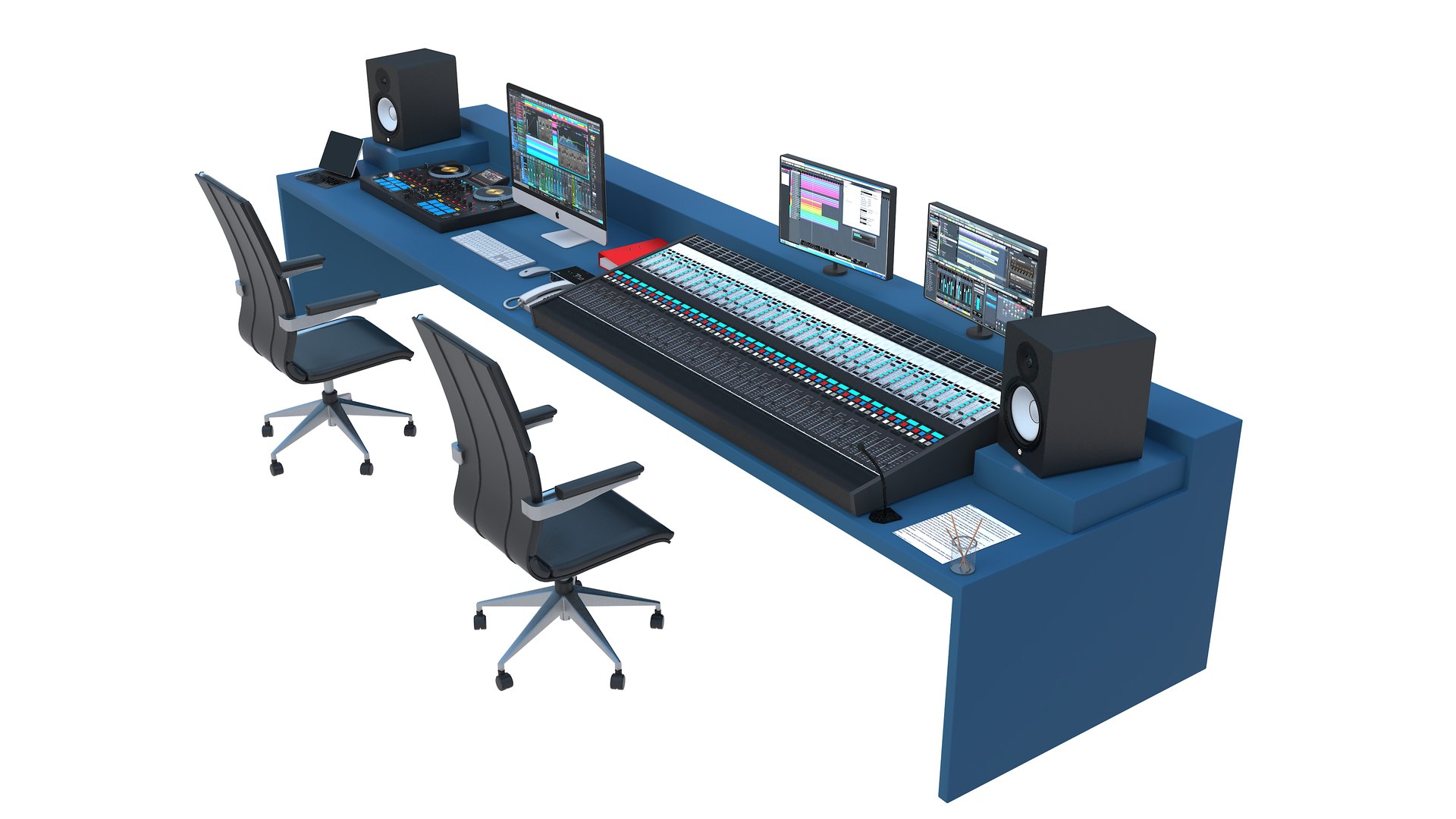 Music Studio Desk 3D Model - TurboSquid 1918721