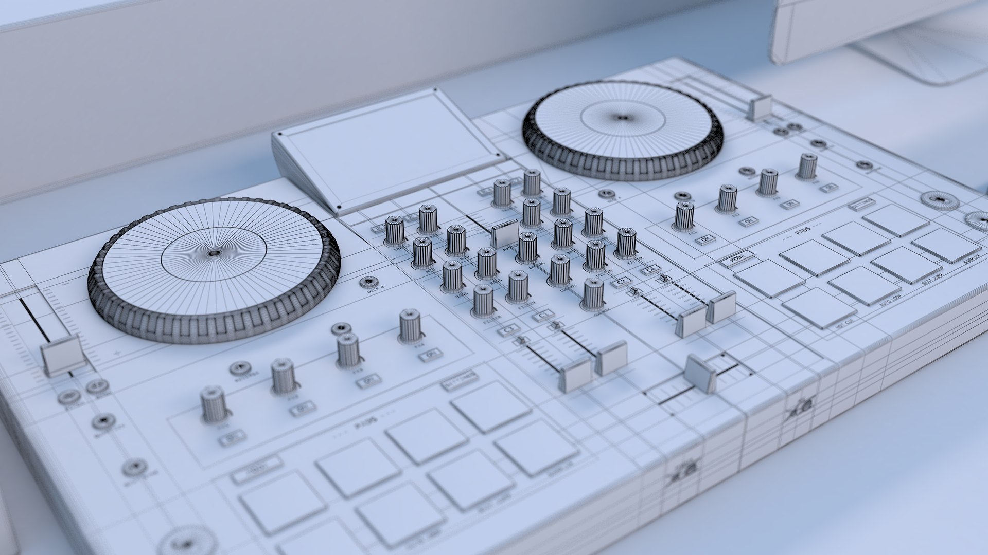 Music Studio Desk 3D Model - TurboSquid 1918721