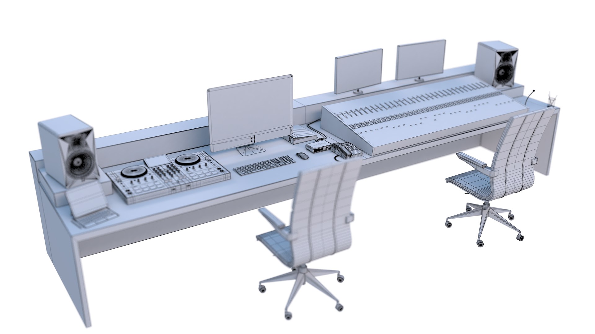 Music Studio Desk 3D Model - TurboSquid 1918721
