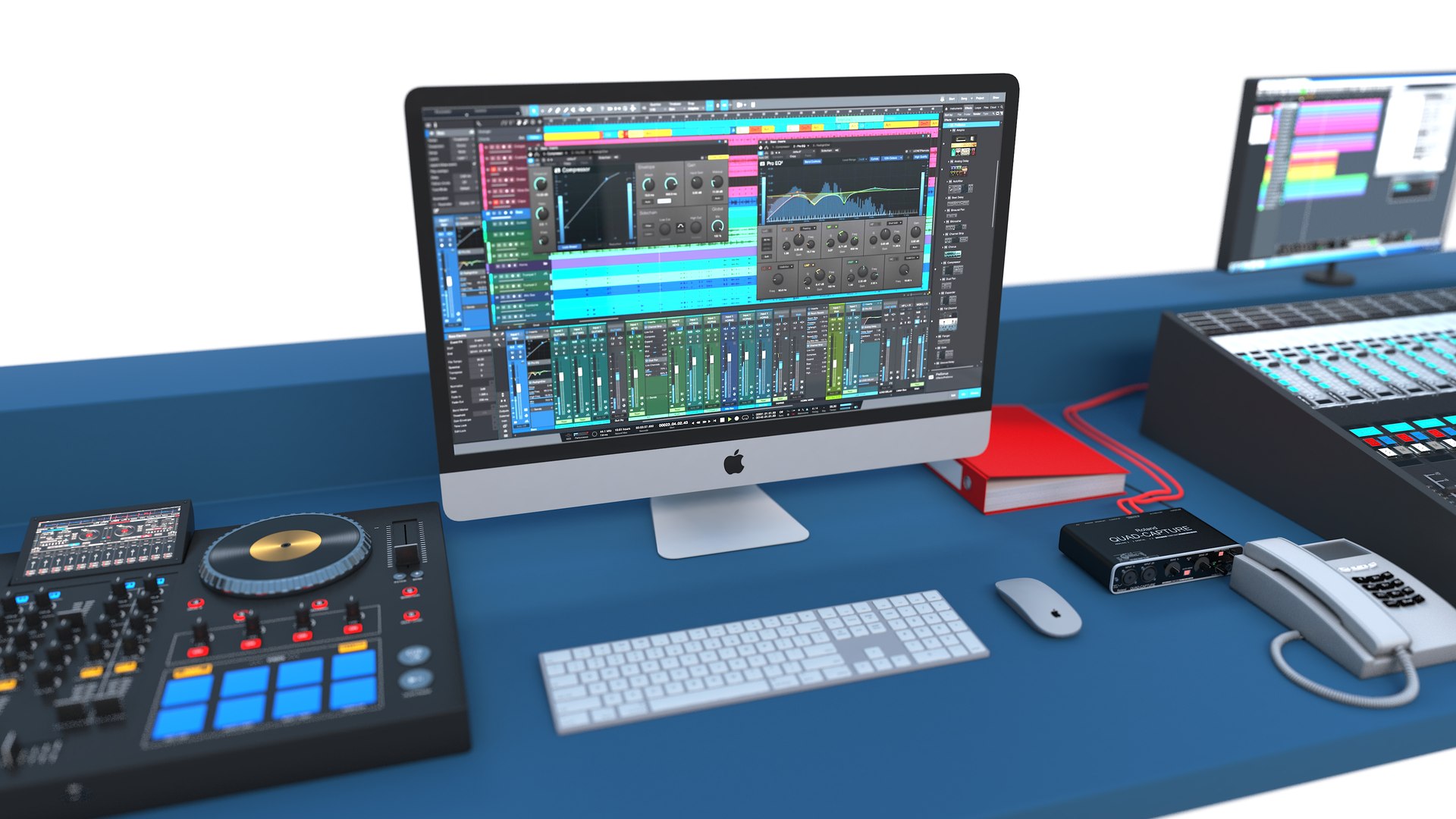 Music Studio Desk 3D Model - TurboSquid 1918721