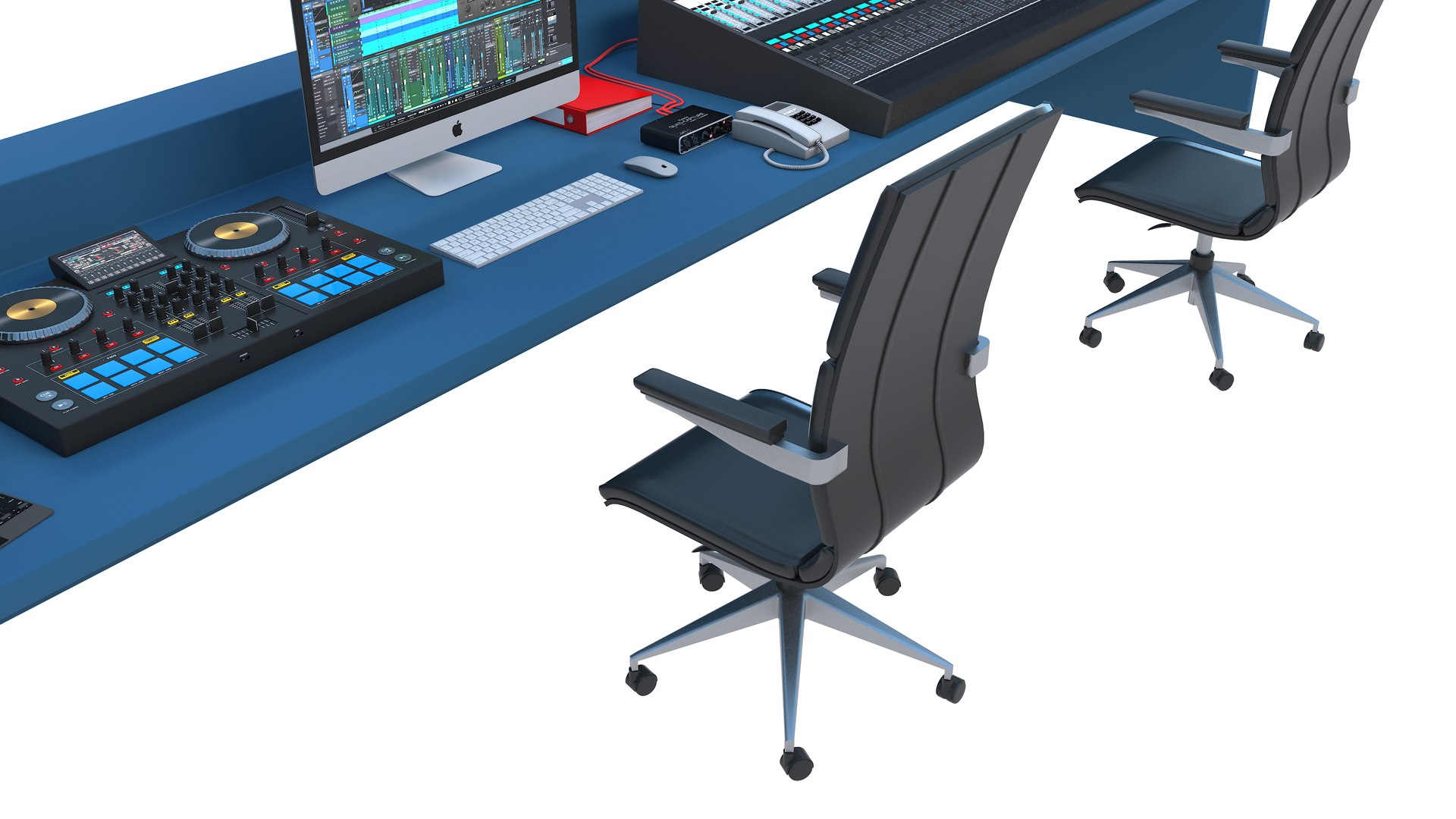 Music Studio Desk 3D Model - TurboSquid 1918721