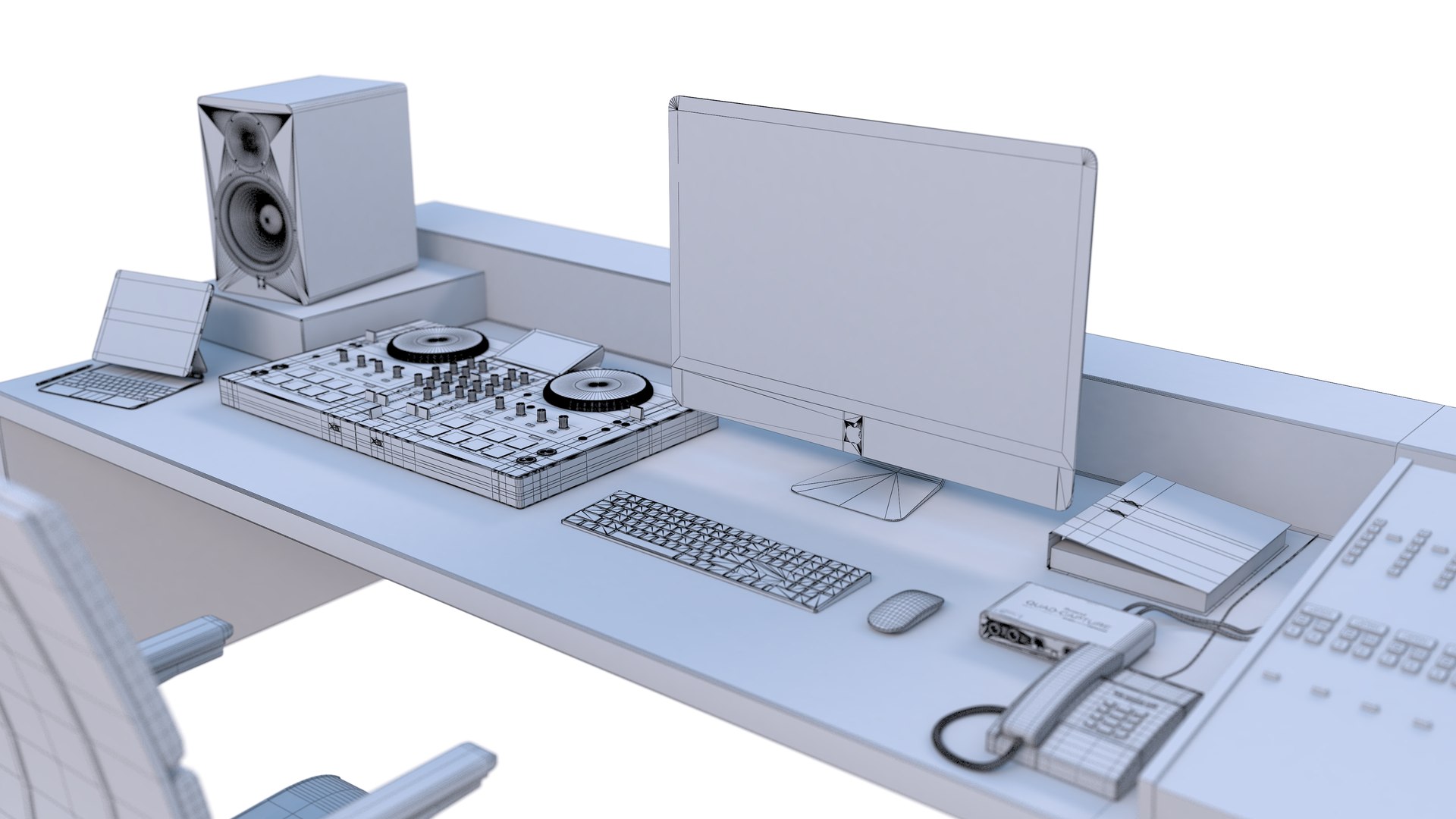 Music Studio Desk 3D Model - TurboSquid 1918721