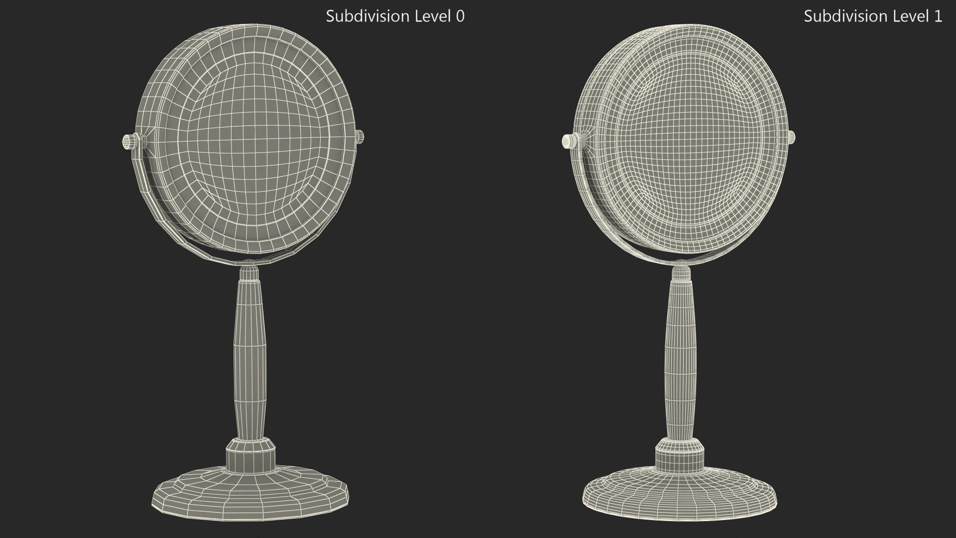 3D Makeup Mirror Desktop Model - TurboSquid 2045828