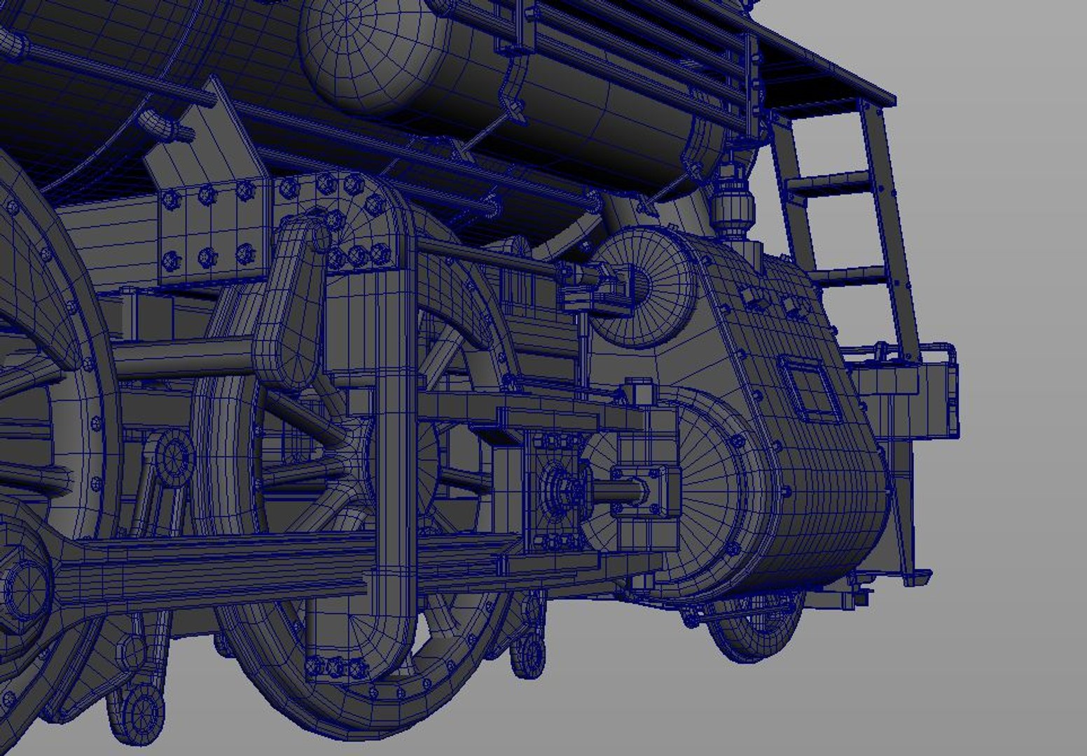 3ds Max Steam Locomotive