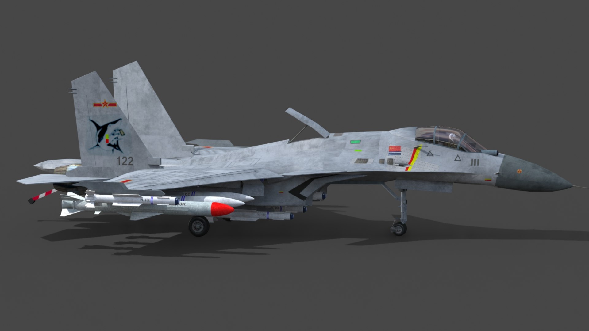 Chinese J15 Flying Shark Fighter Jet 3D Model - TurboSquid 1974285