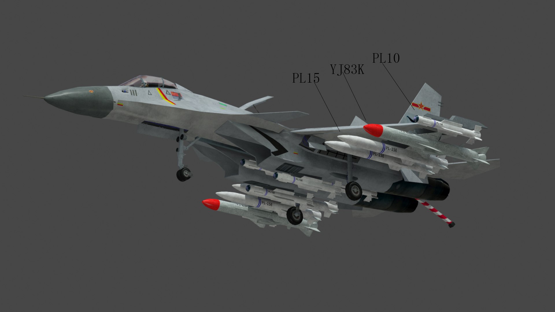 Chinese J15 Flying Shark Fighter Jet 3D Model - TurboSquid 1974285