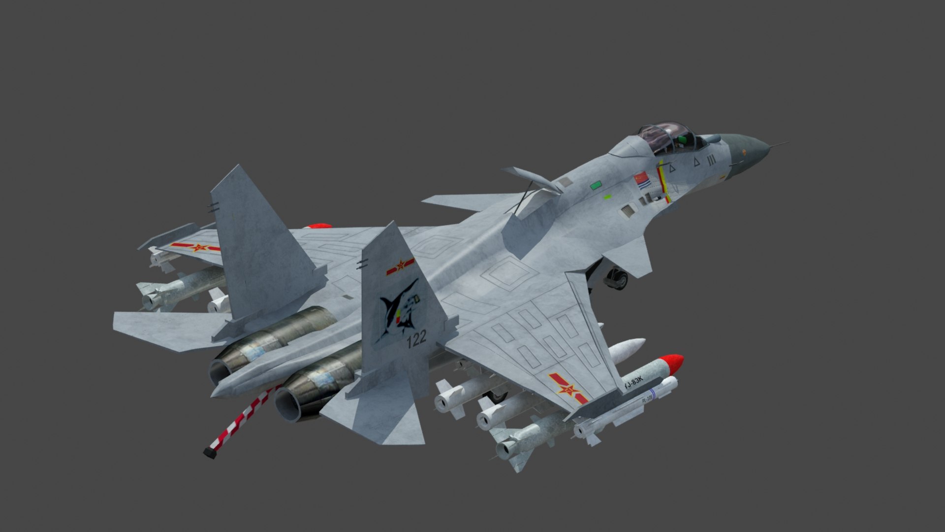 Chinese J15 Flying Shark Fighter Jet 3D Model - TurboSquid 1974285