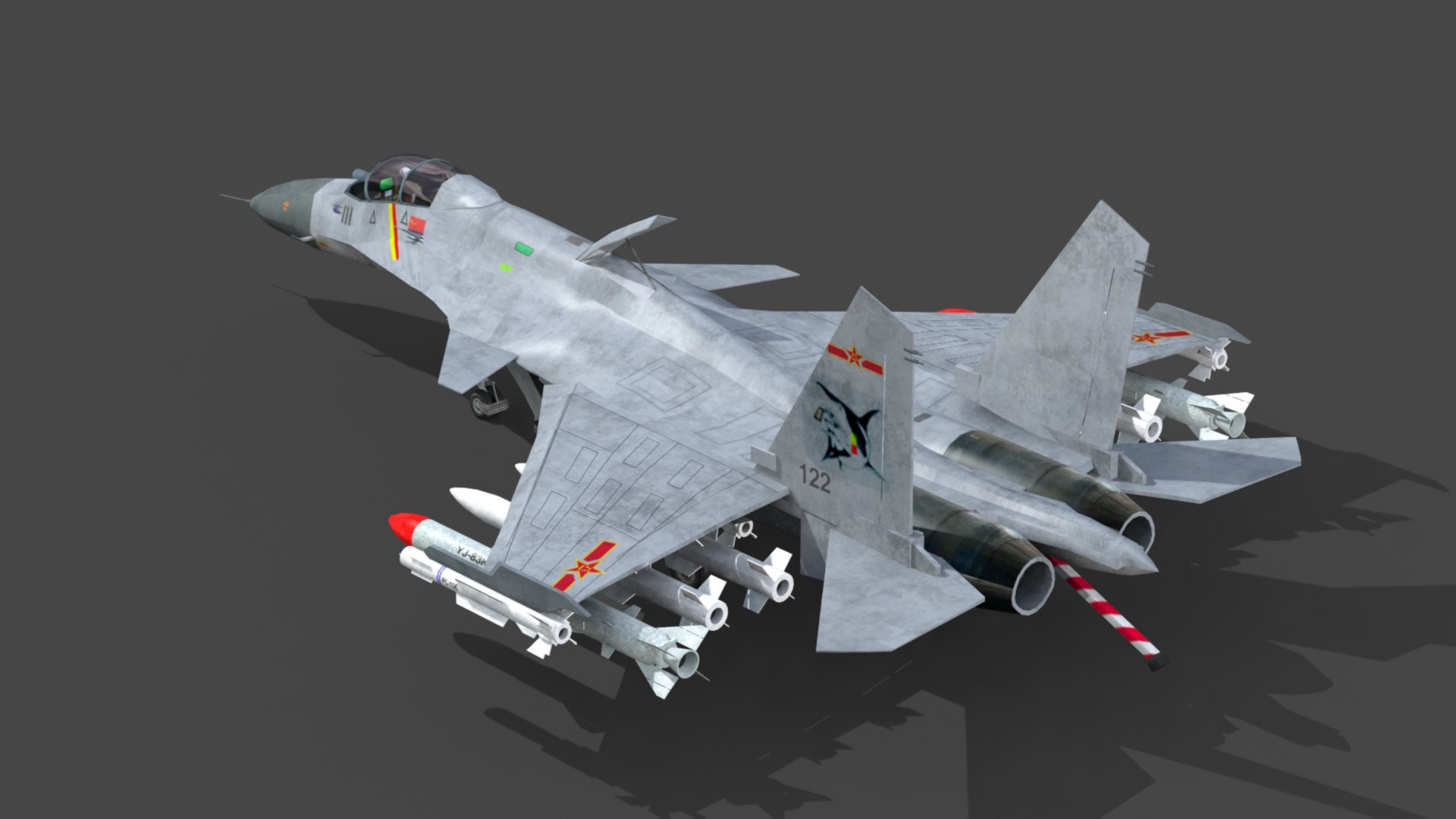Chinese J15 Flying Shark Fighter Jet 3D Model - TurboSquid 1974285