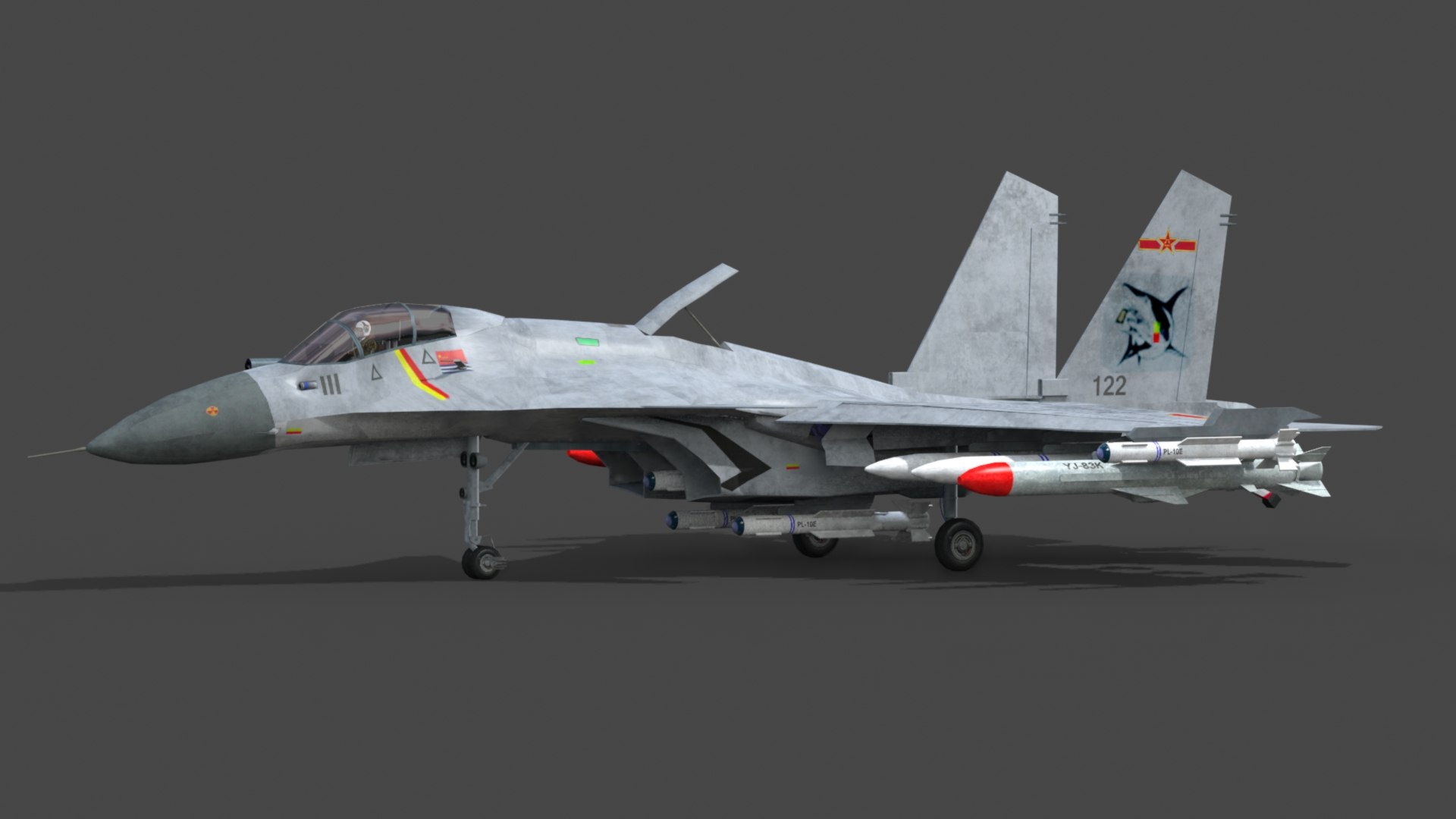 Chinese J15 Flying Shark Fighter Jet 3D Model - TurboSquid 1974285