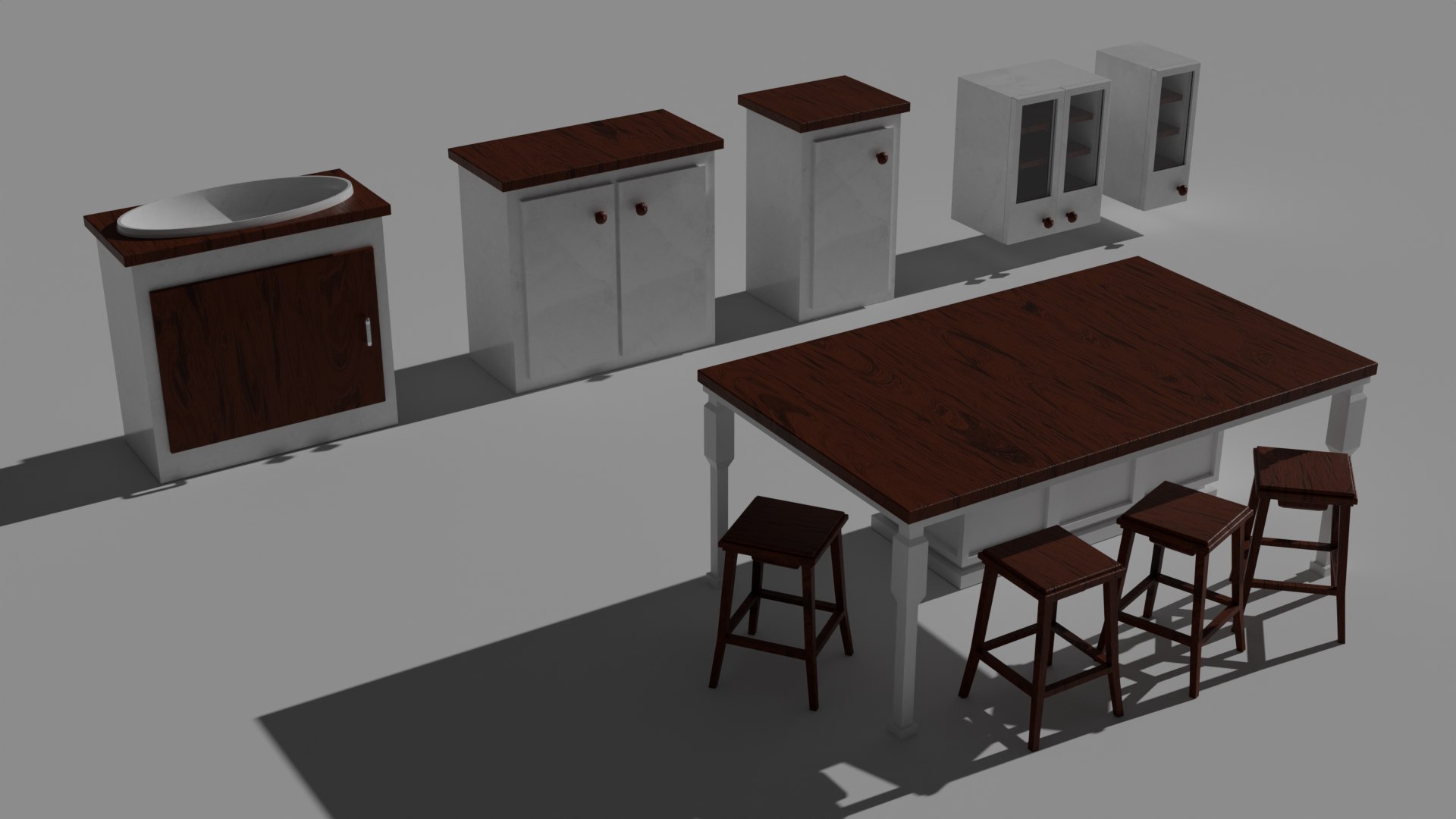 Modular Kitchen Asset Model - TurboSquid 2410843