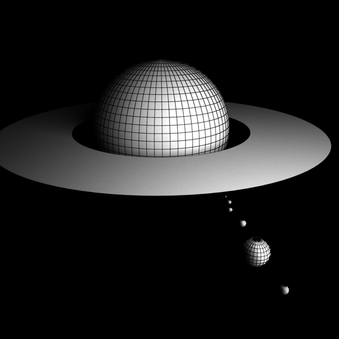 3d Saturn Planets Model