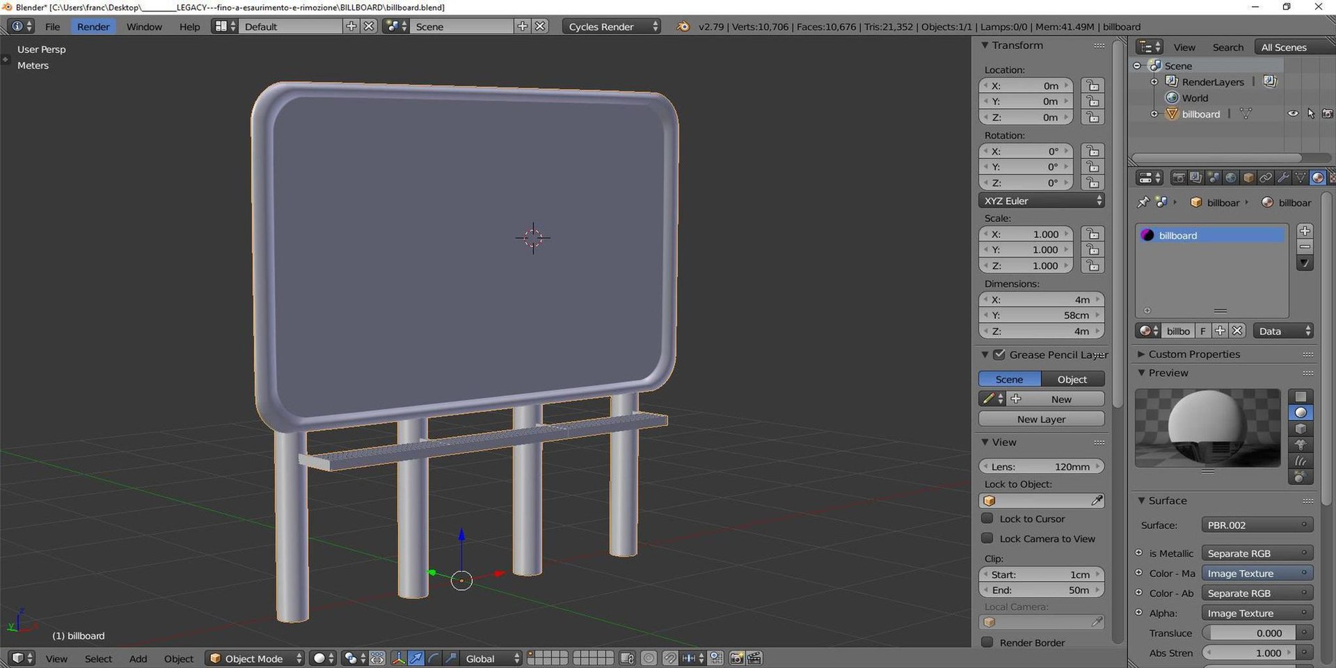 3d billboard model
