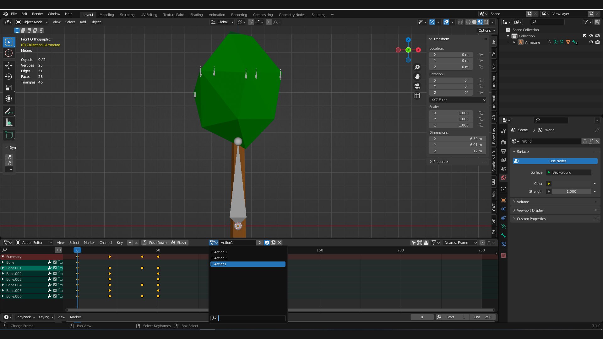3D Tree With Animation And Texture 3D - TurboSquid 1931383