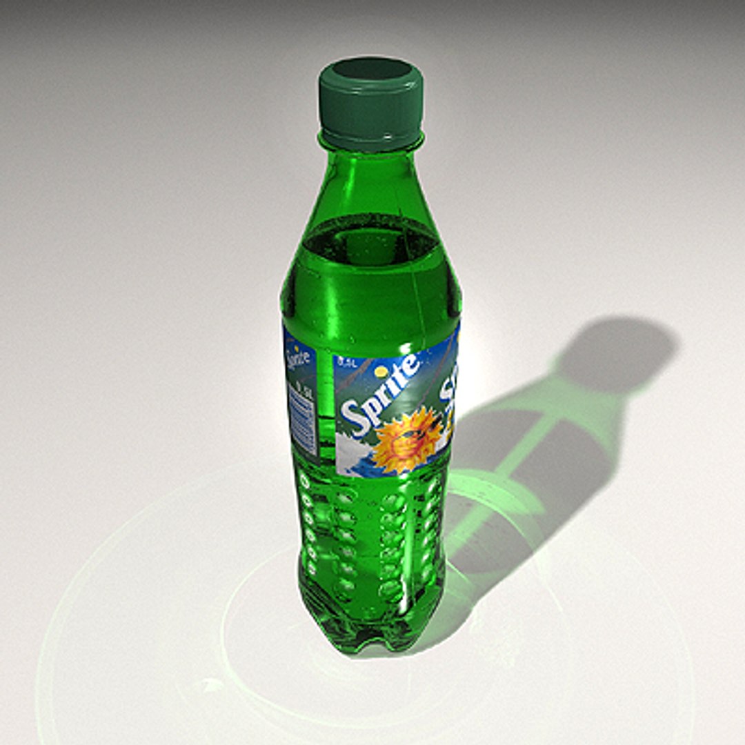 sprite plastic bottle 3d model
