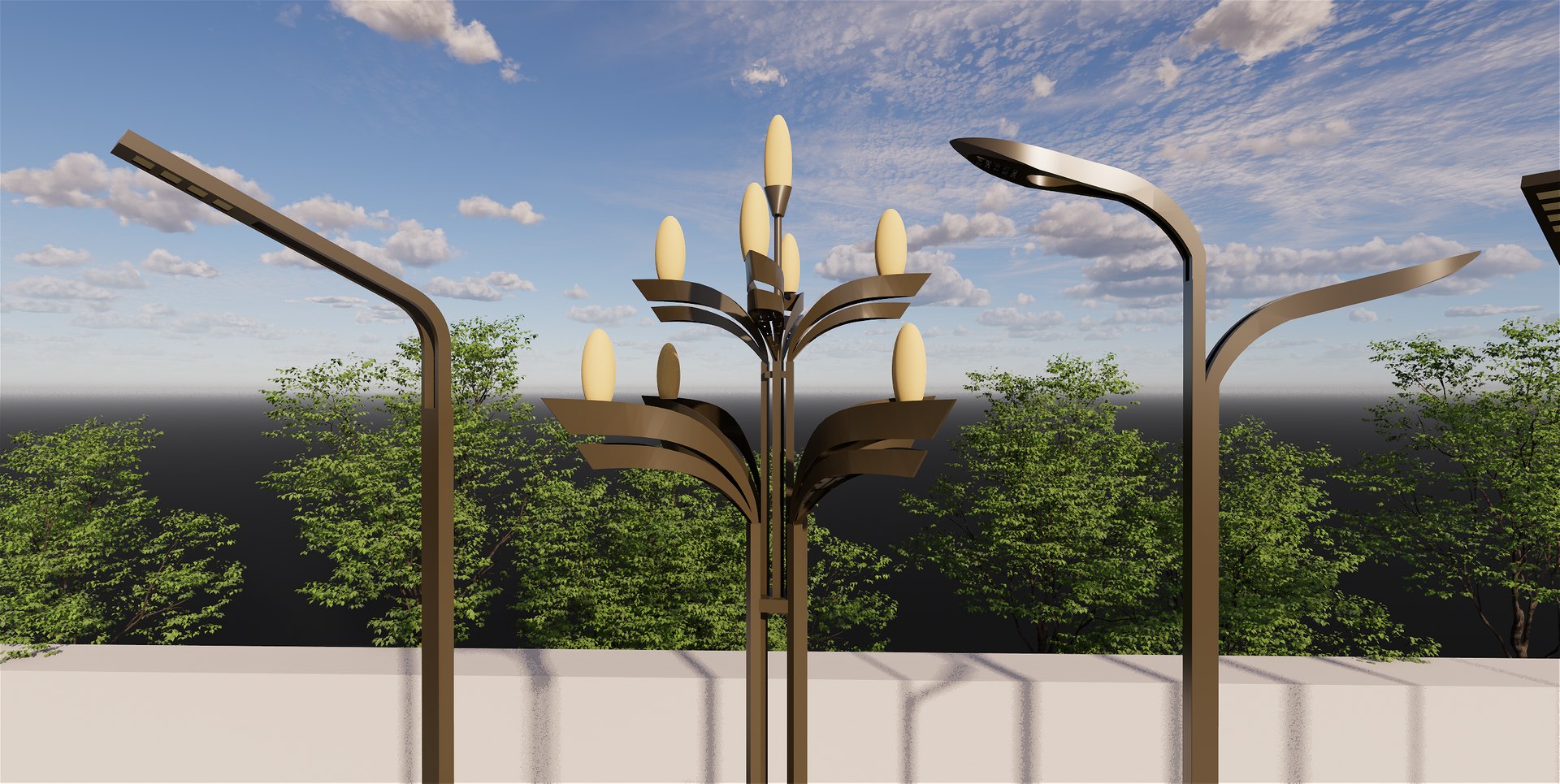 3D Street Lamps Collection-A3 - TurboSquid 2041340
