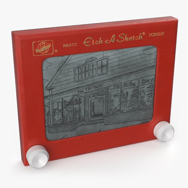 modelo 3d Juguete de dibujo retro Etch A Sketch antiguo - TurboSquid 2376368