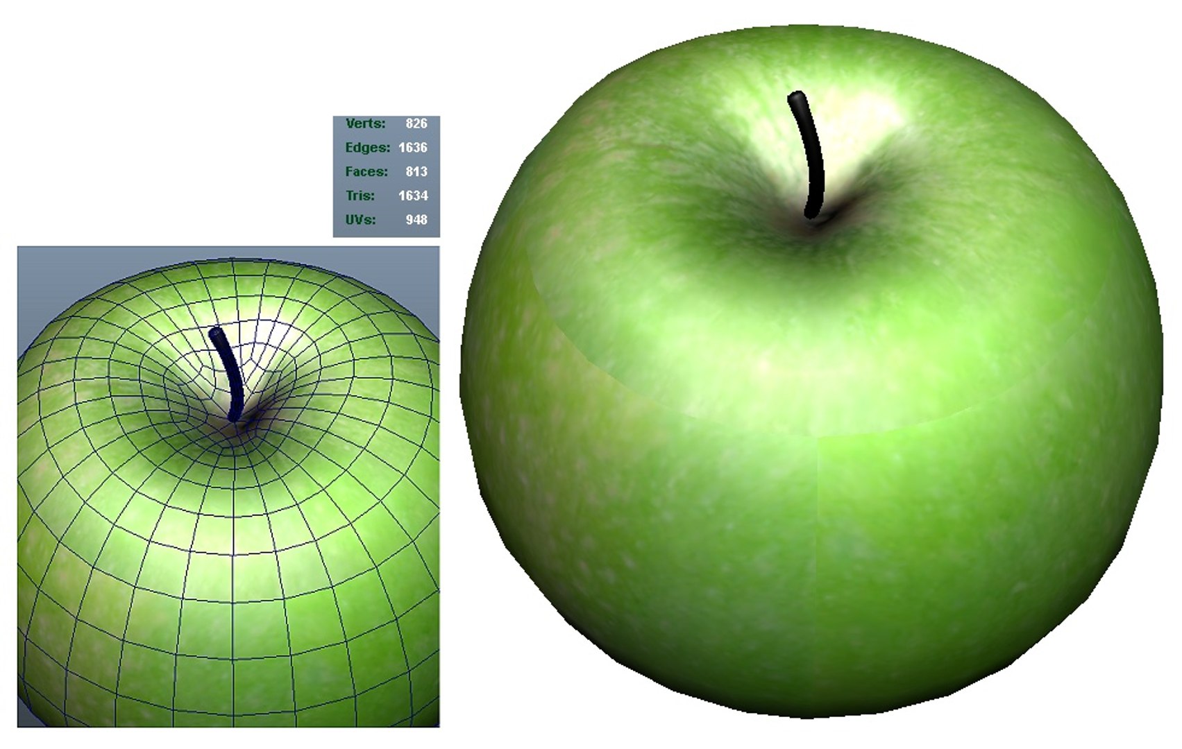 3D Green Apple Model - TurboSquid 1260408