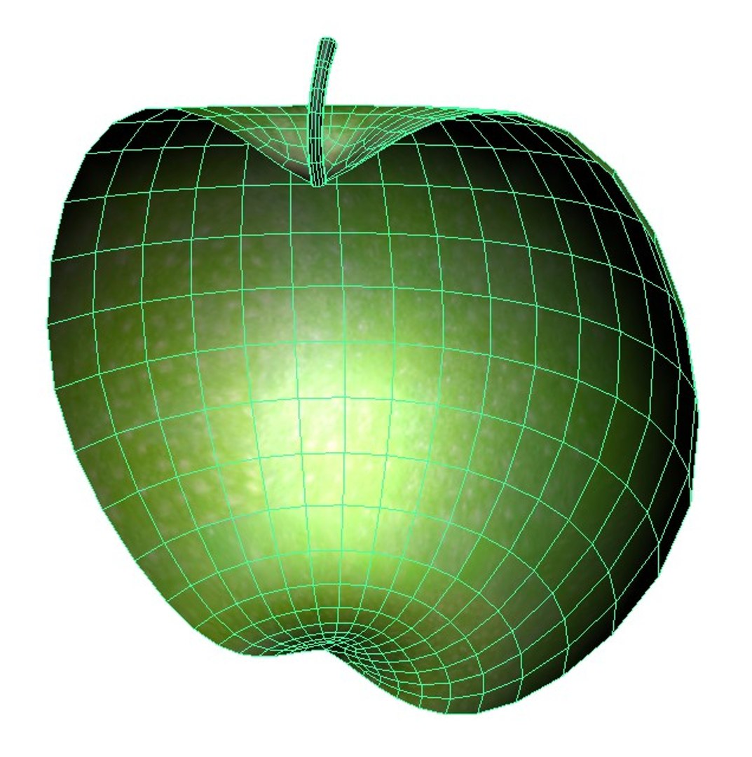 3D Green Apple Model - TurboSquid 1260408