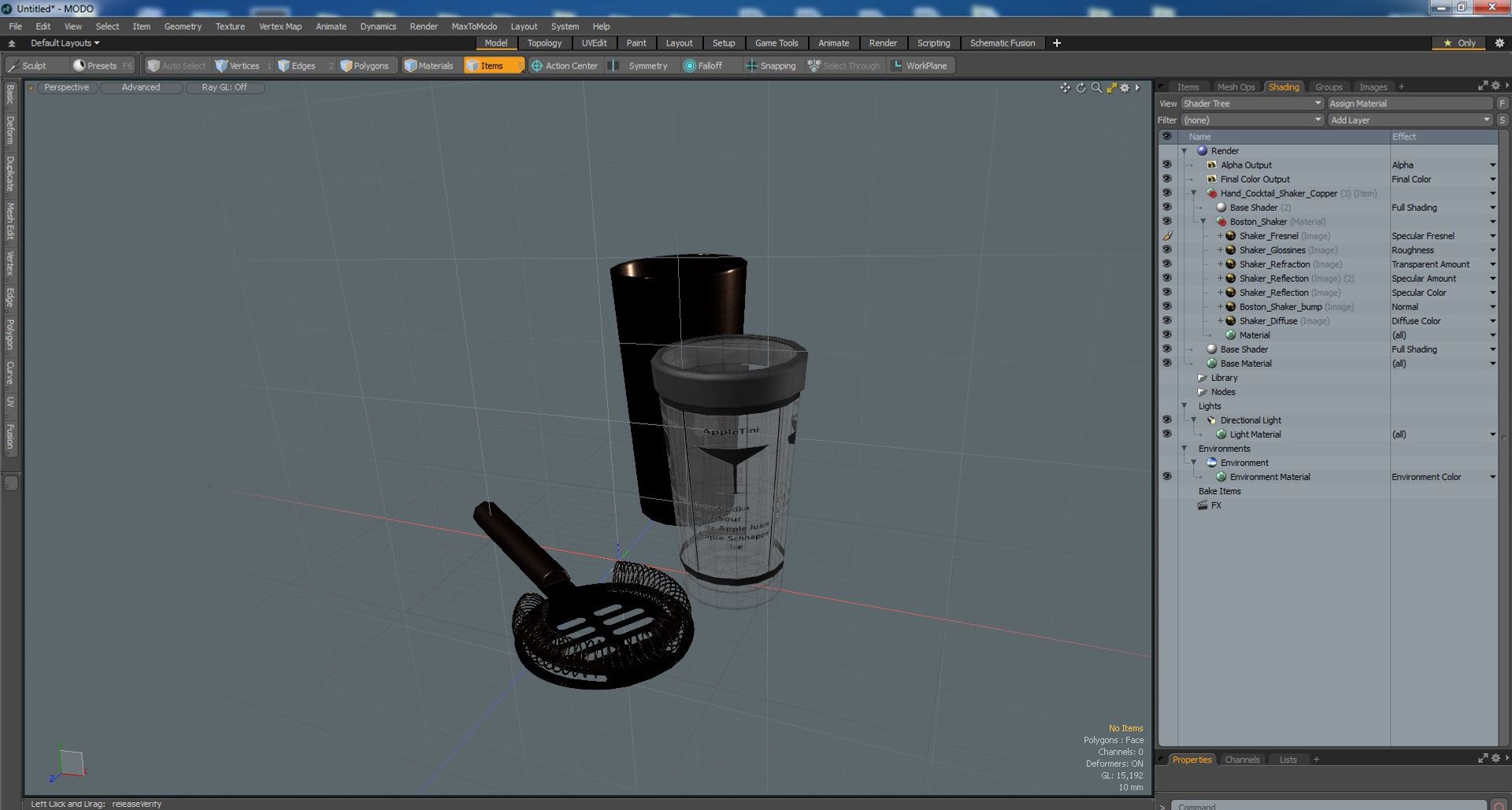 Hand Cocktail Shaker Copper 3D Model - TurboSquid 2120518
