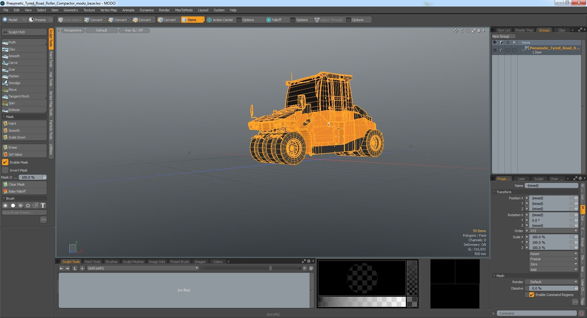 3D pneumatic tyred road roller - TurboSquid 1642225