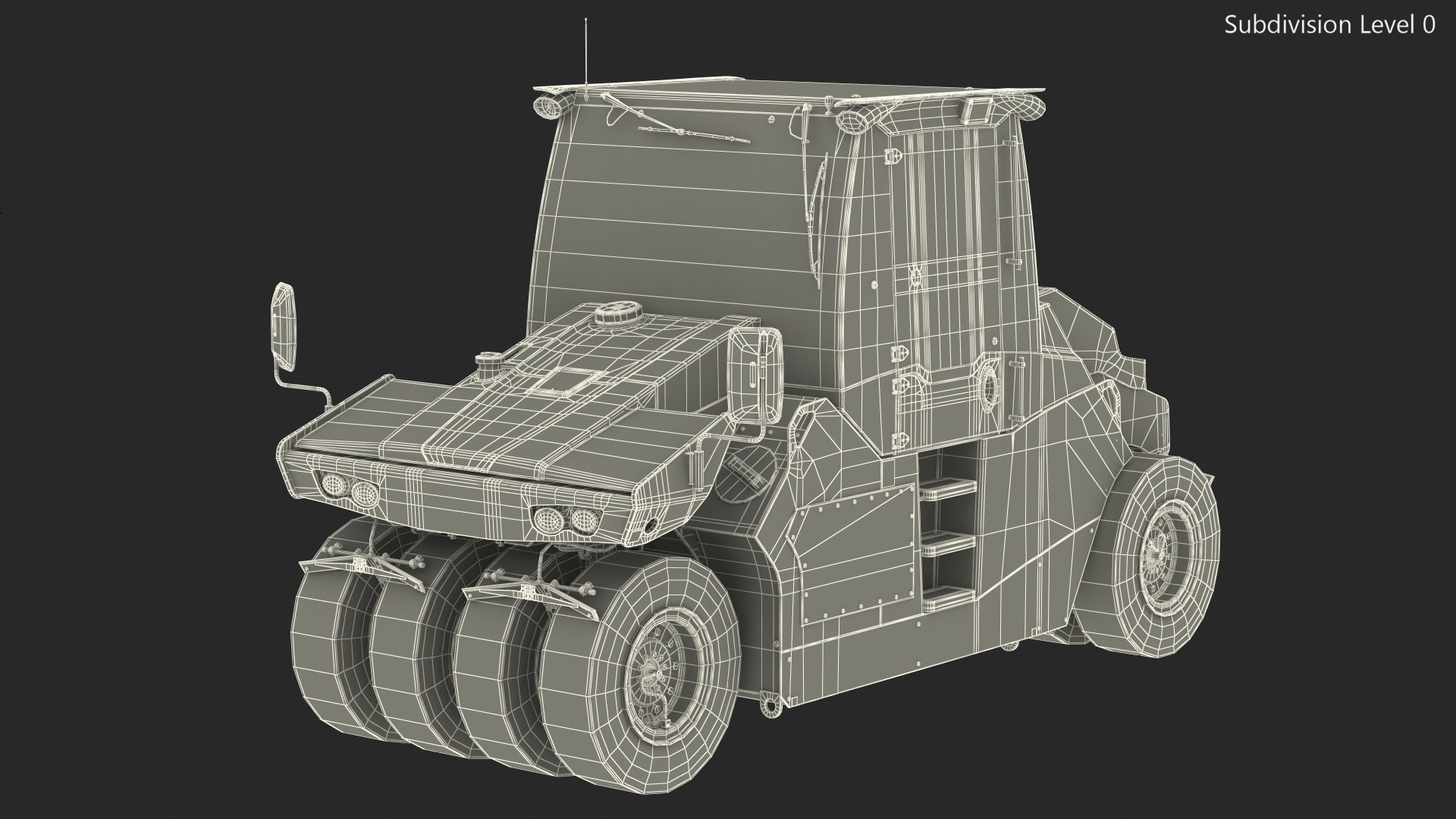 3D pneumatic tyred road roller - TurboSquid 1642225