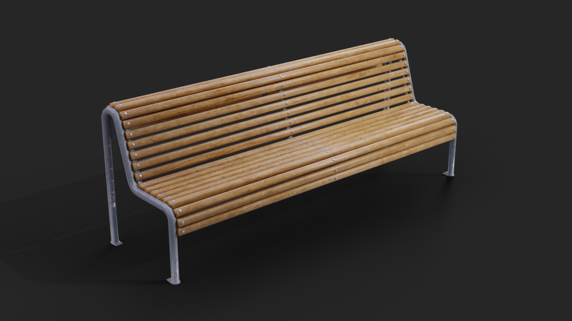Ciutat Park Bench Low-poly model - TurboSquid 2136372