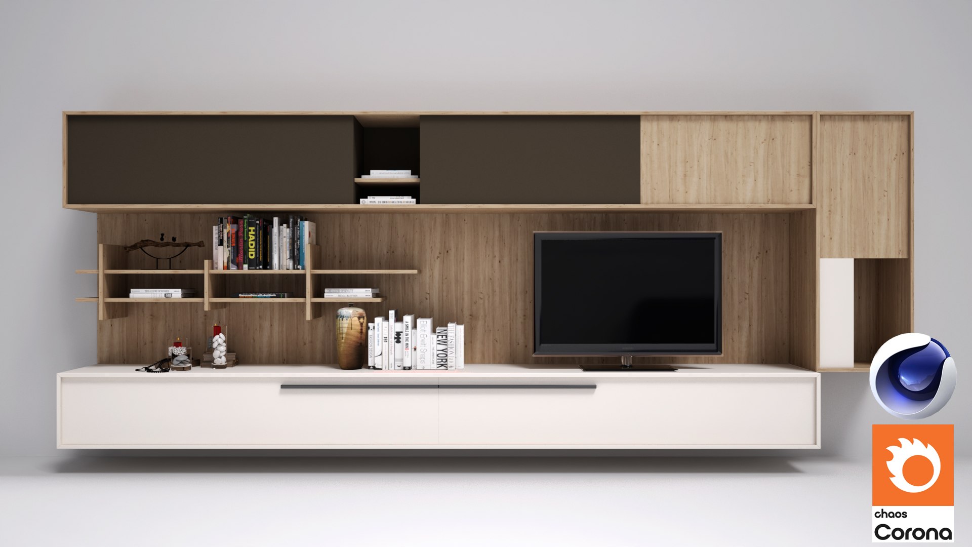 3D Equipped Wall C4D - Corona - TurboSquid 2333693