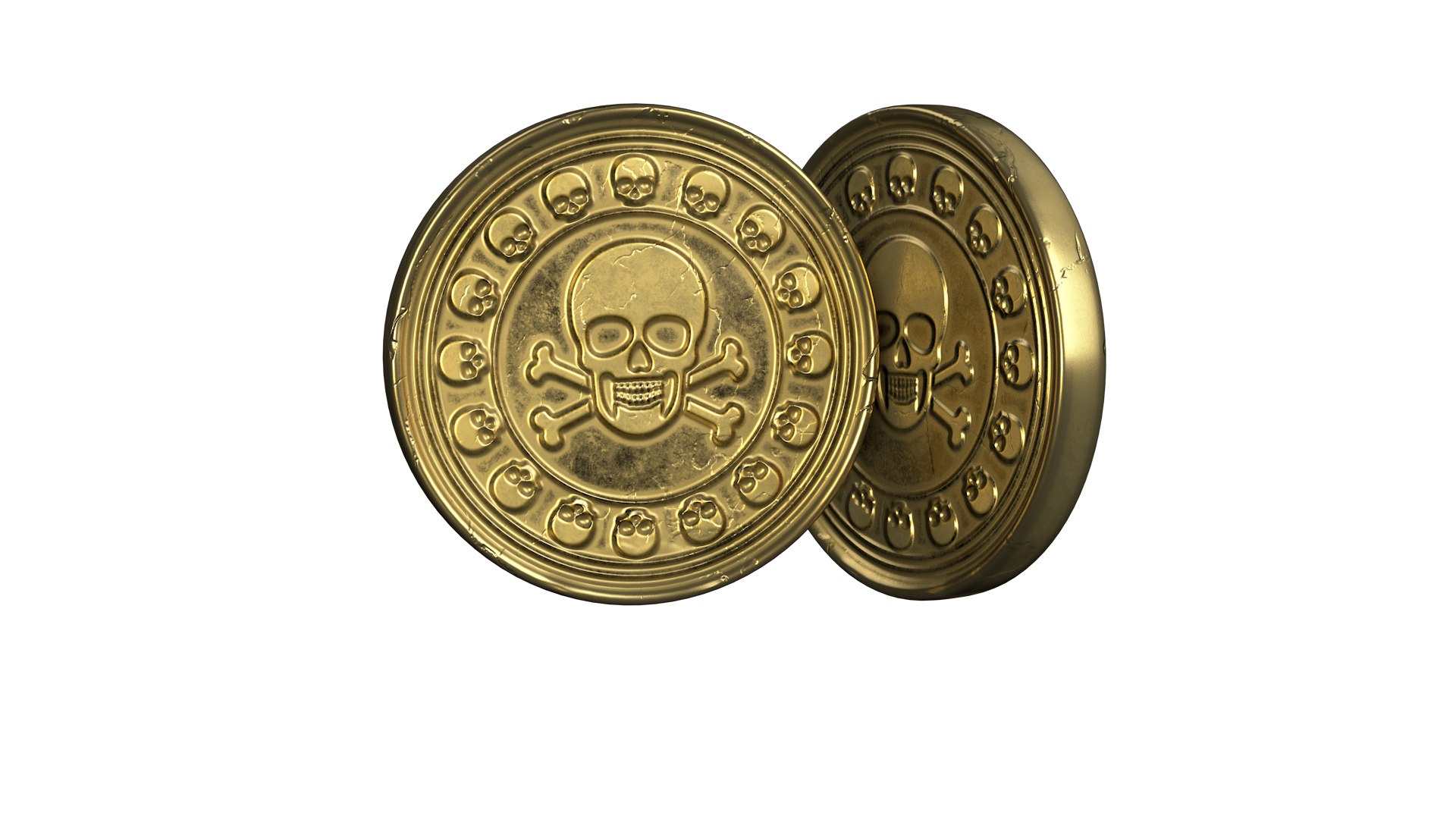3D Pirate Coin 3D Model - TurboSquid 2116429