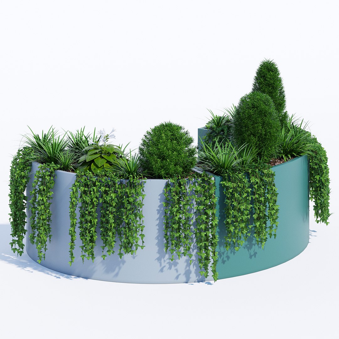 Modular Planters 2 3D Model - TurboSquid 1308020
