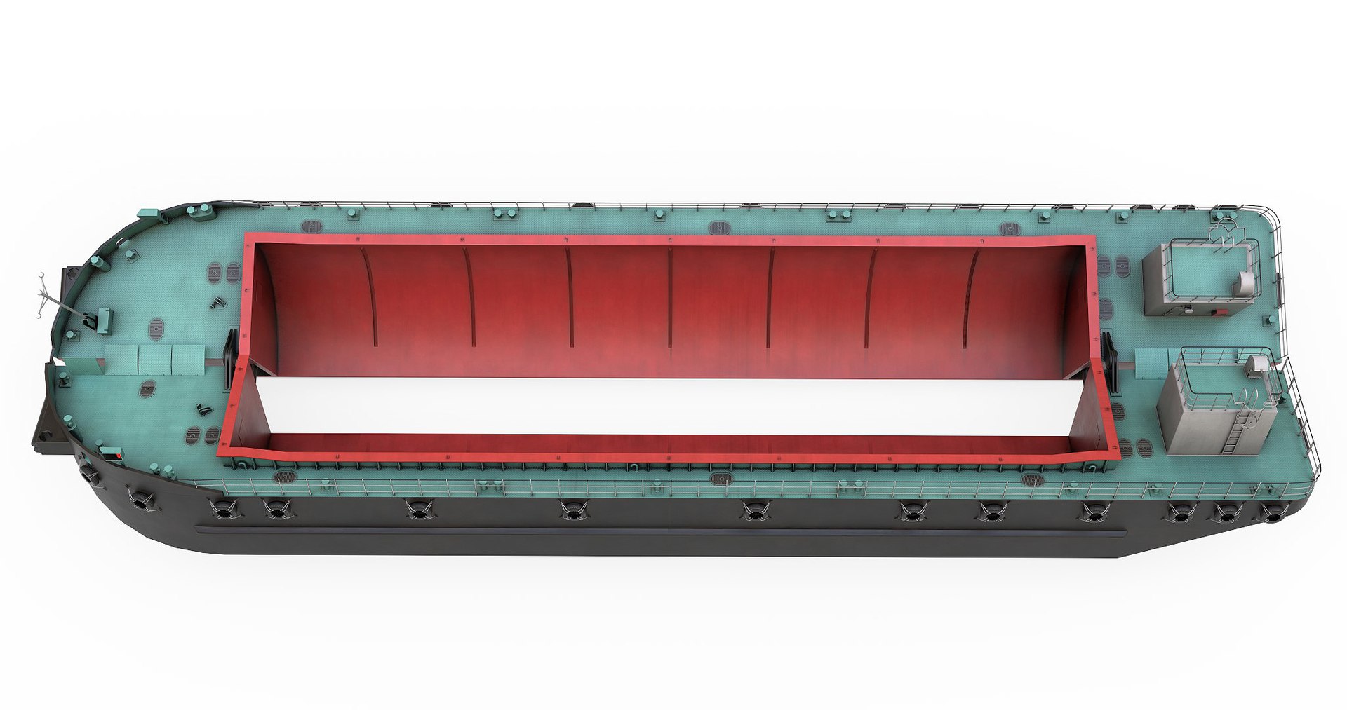 49 M Split Hopper Barge 3D Model - TurboSquid 2289773