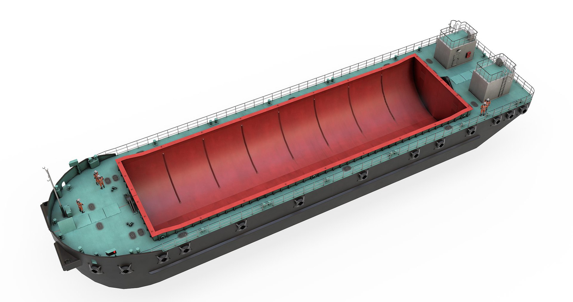 49 M Split Hopper Barge 3D Model - TurboSquid 2289773