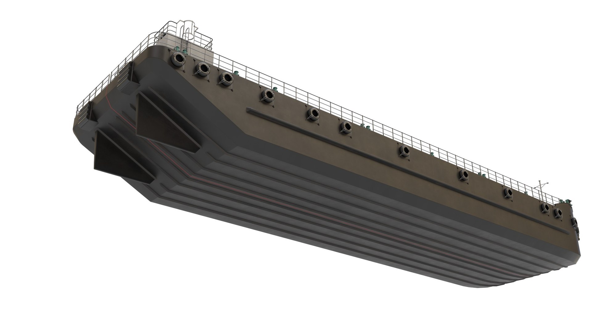 49 M Split Hopper Barge 3D Model - TurboSquid 2289773