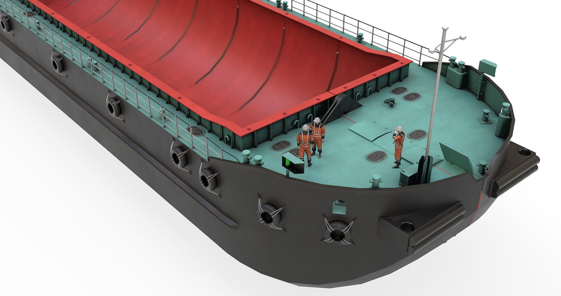 49 M Split Hopper Barge 3D Model - TurboSquid 2289773
