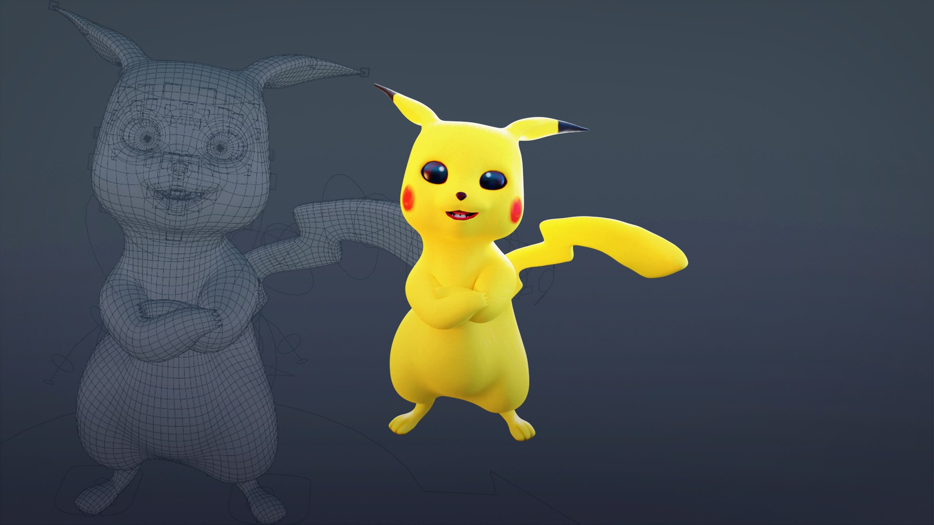 Pikachu - Pokemon Rigged 3d-model For Blender Low-poly 3D Model 3D ...