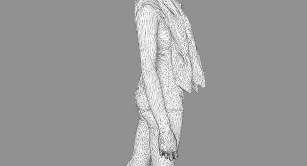 3d woman female girl model