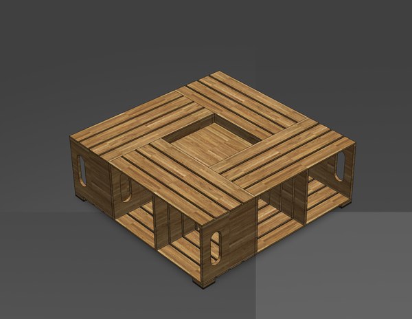 Box table 3D model - TurboSquid 1975295