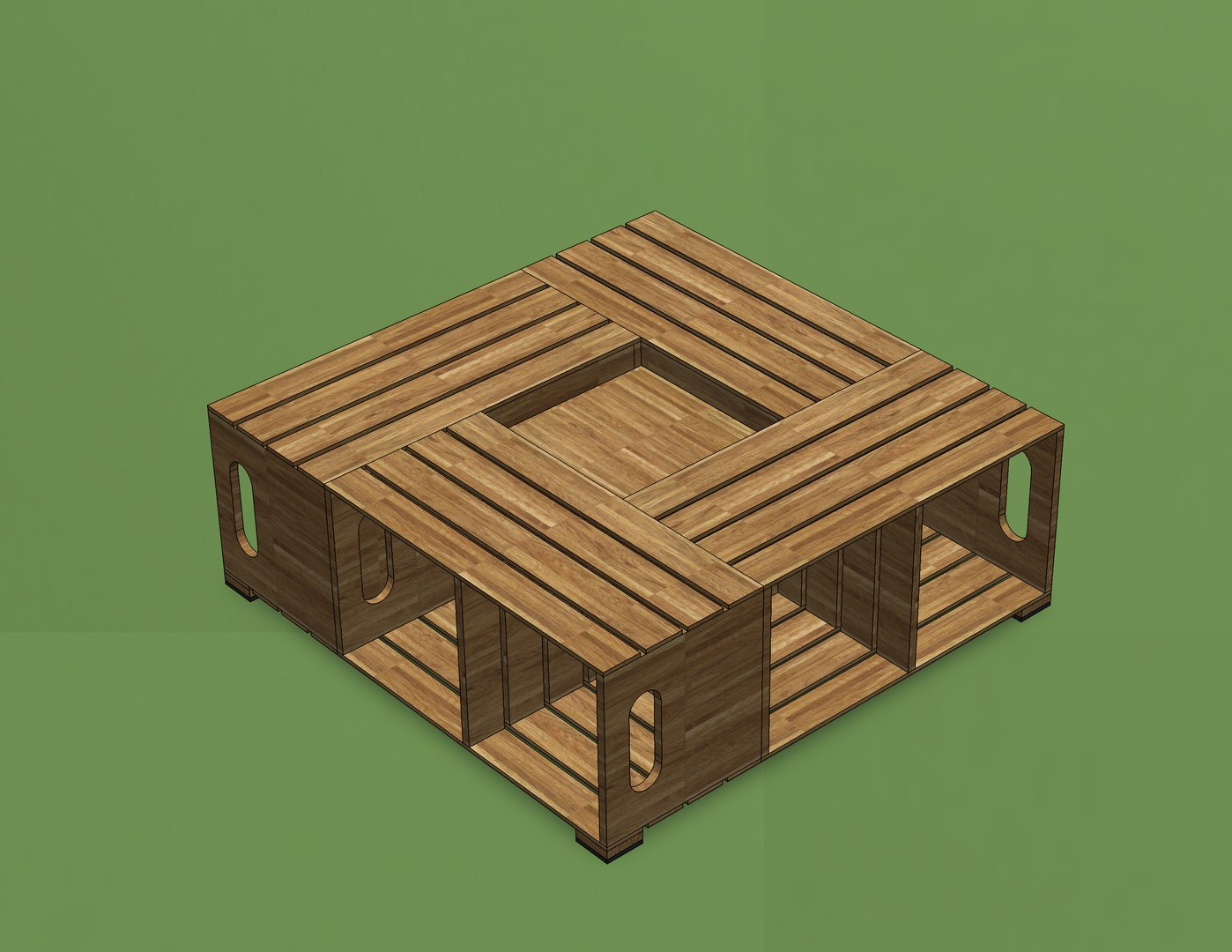 Box Table 3D Model - TurboSquid 1975295