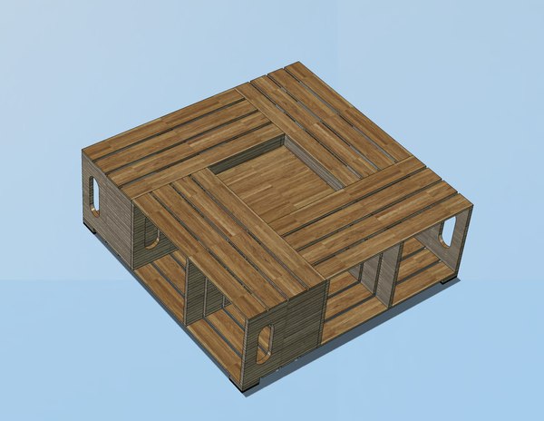 Box table 3D model - TurboSquid 1975295