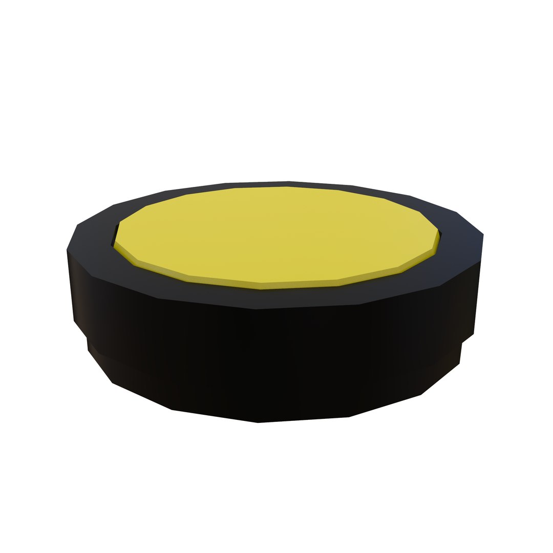 3D Yellow Button Model - TurboSquid 2127681